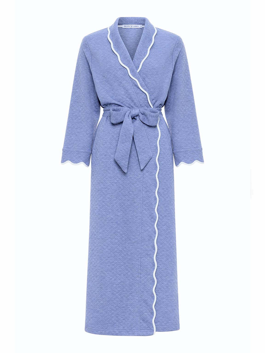Blue Quilted Classic Robe – Heidi Carey