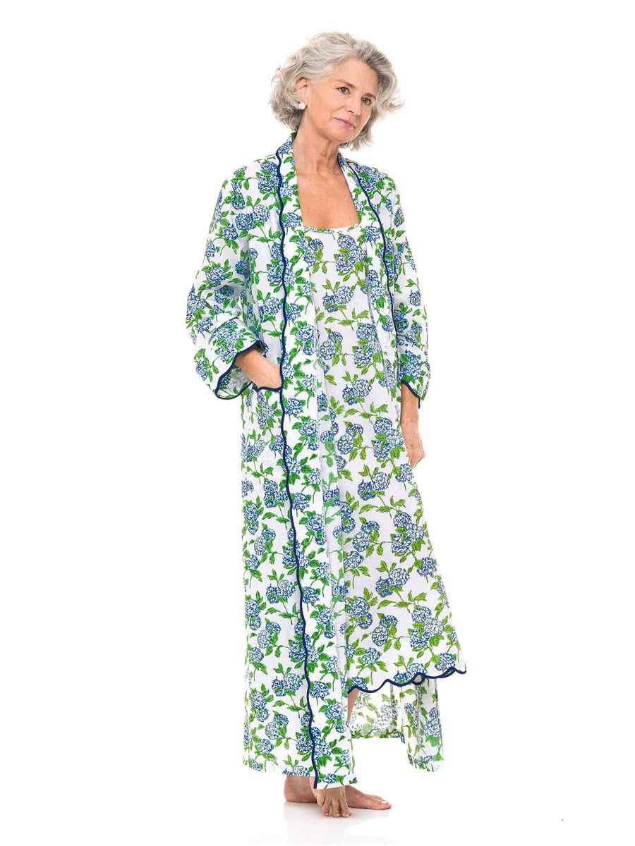 Hydrangea Bundle: Classic Robe + Nightgown – Heidi Carey
