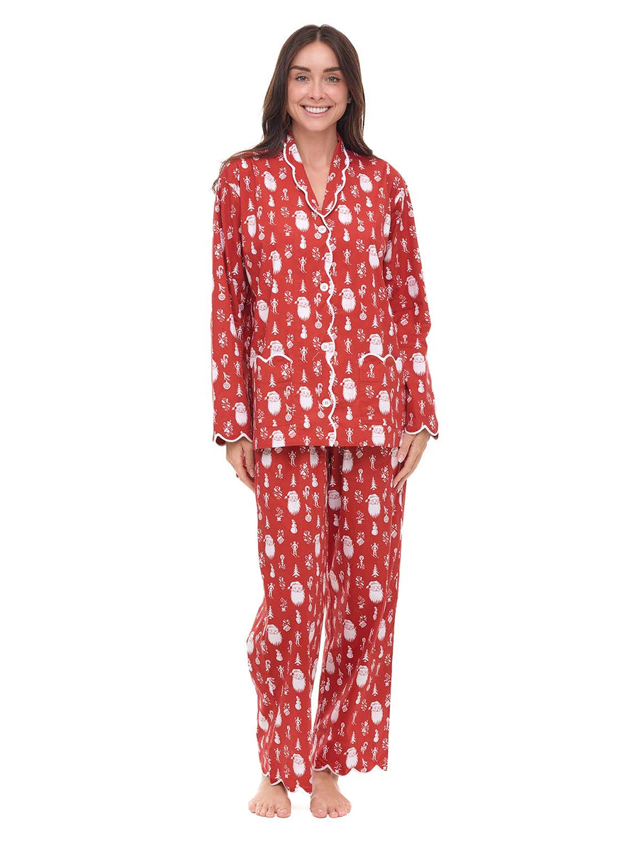 Santa Print Pajamas – Heidi Carey