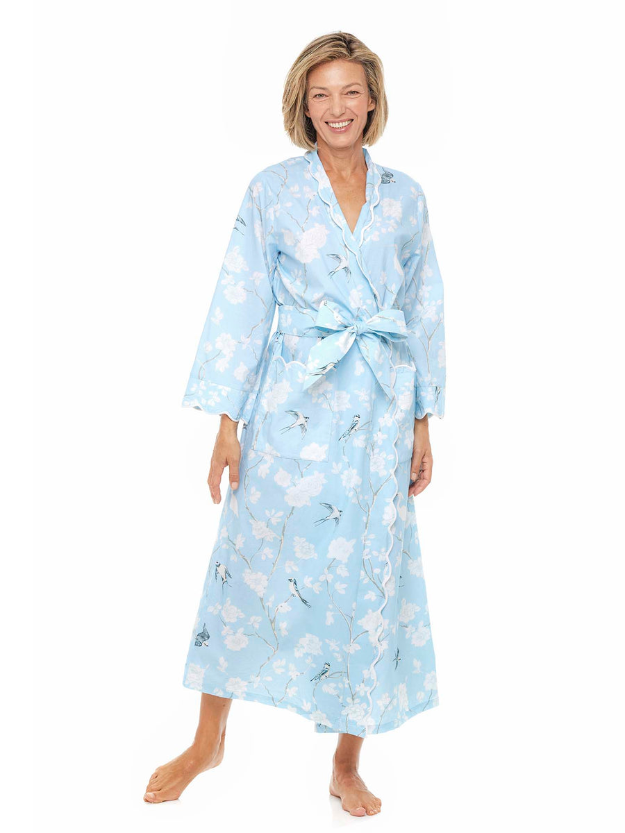 Pale Blue Gardenia Classic Robe – Heidi Carey