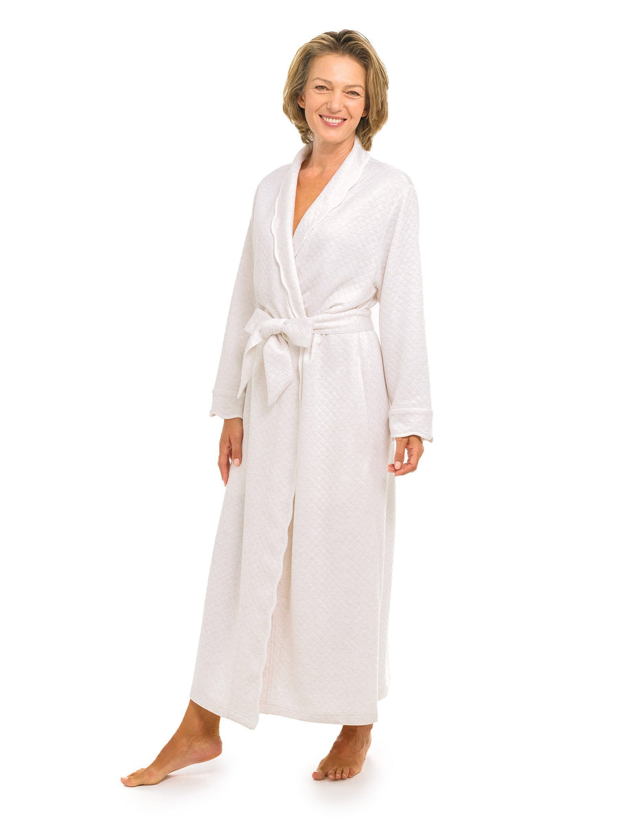 Oatmeal Quilted Classic Robe – Heidi Carey