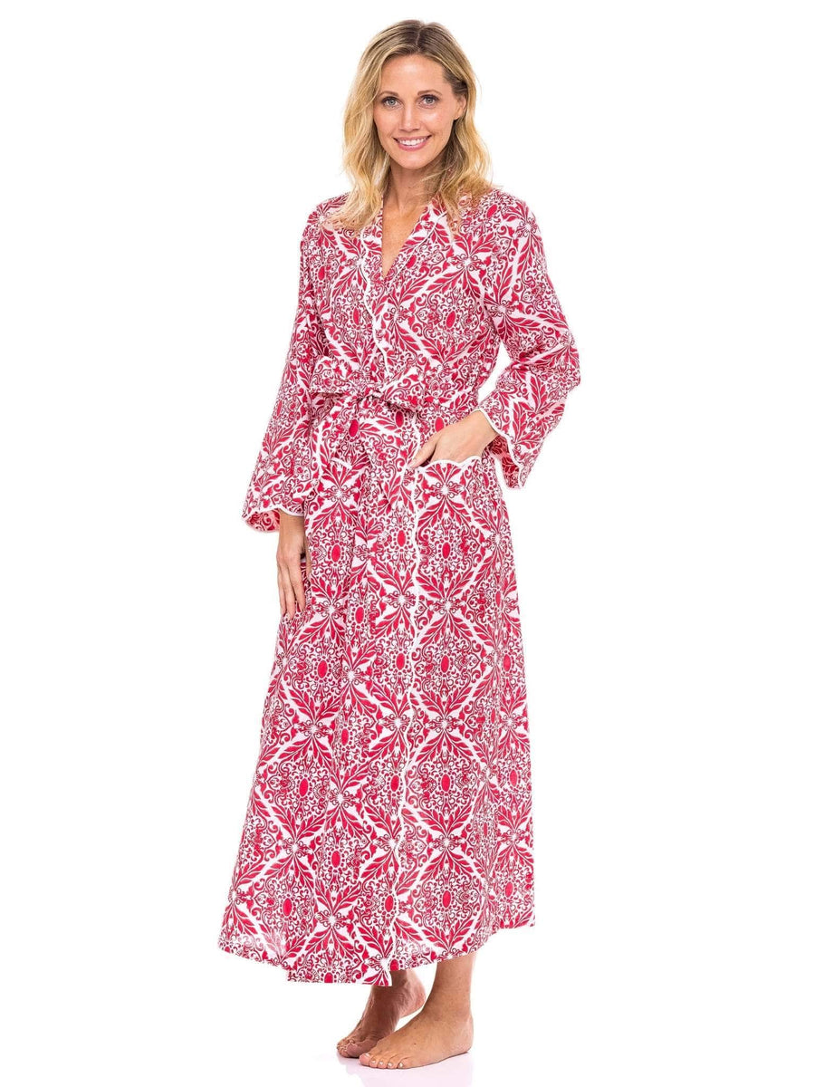 Red Filigree Classic Robe – Heidi Carey